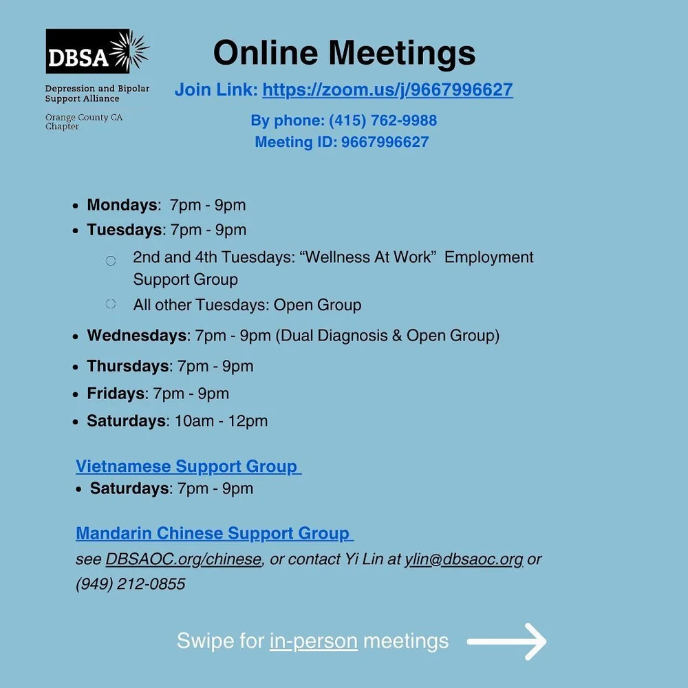 DBSA Orange County, CA Chapter