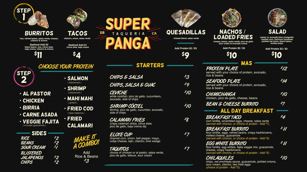 Menu — Super Panga