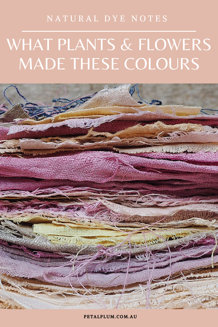 natural dye notes : sorbet sherbet colours from January — petalplum