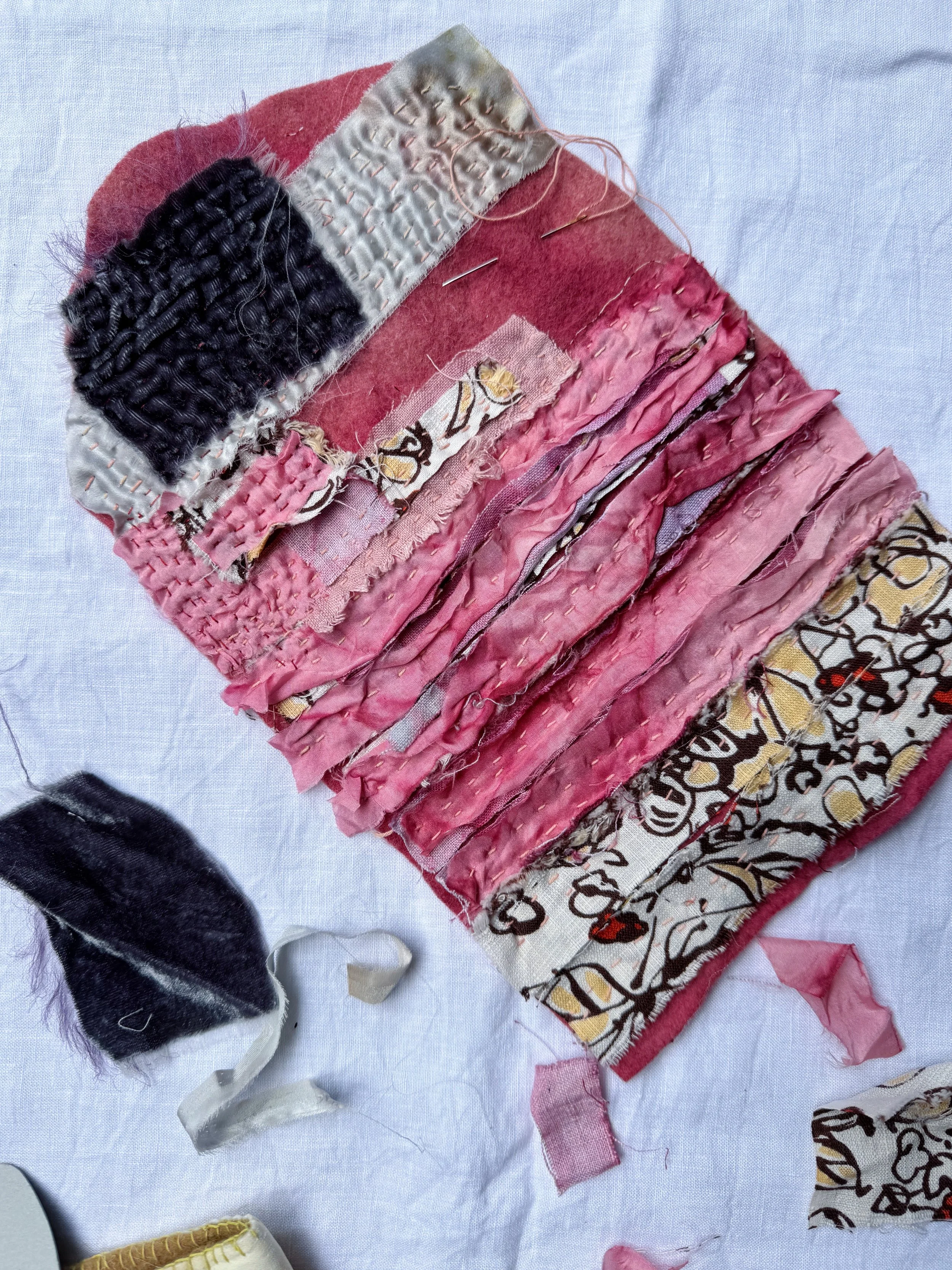 Making a Slow Stitched wool felt pouch — petalplum