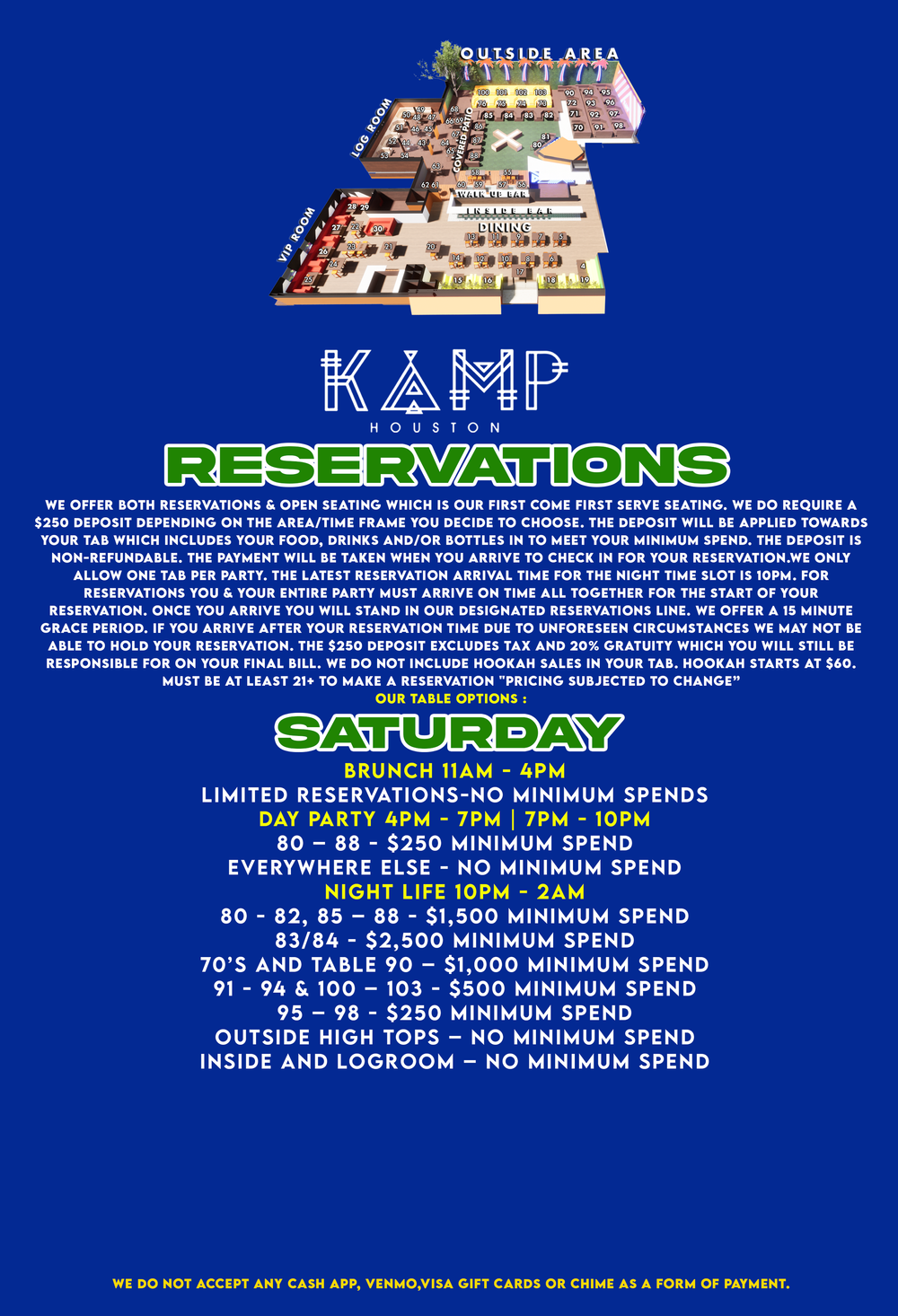 RESERVATION — KAMP HOUSTON