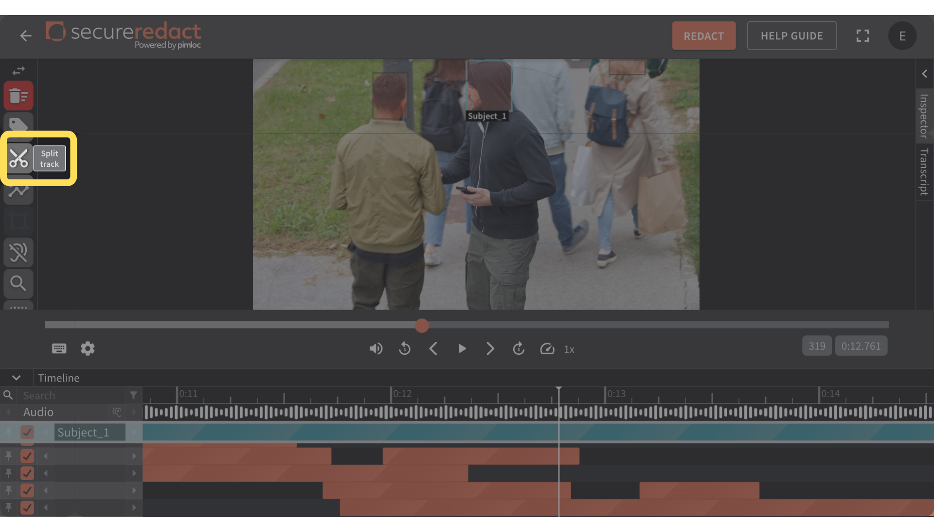 Secure Redact Help: Split — SecureRedact