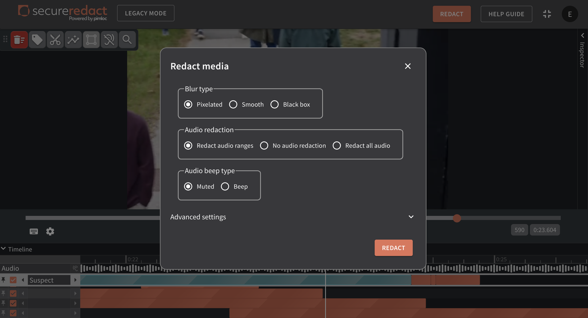 Secure Redact Help: How to redact and download your video — SecureRedact