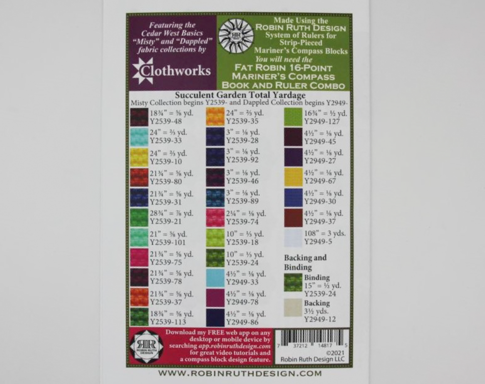 Quilt pattern “Eden's Flower” by Robin Ruth using the booklet and ruler ...