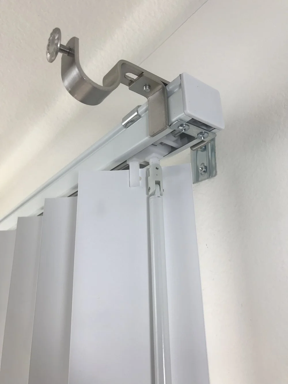 No Drill Brackets - Hang curtains over blinds, sliding glass door ...
