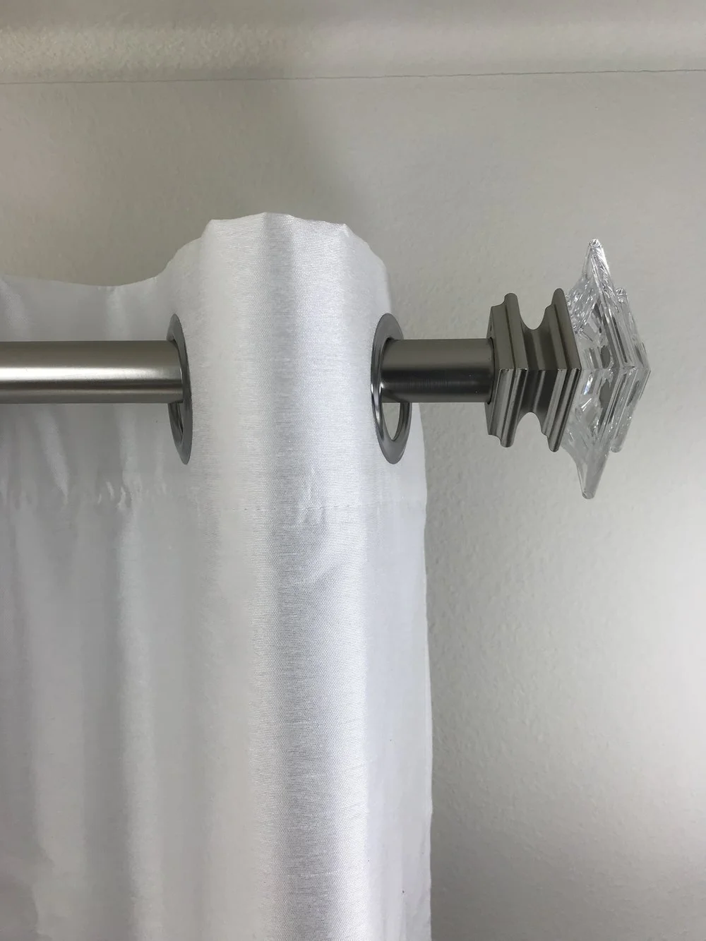 No Drill Brackets - Hang curtains over blinds, sliding glass door ...