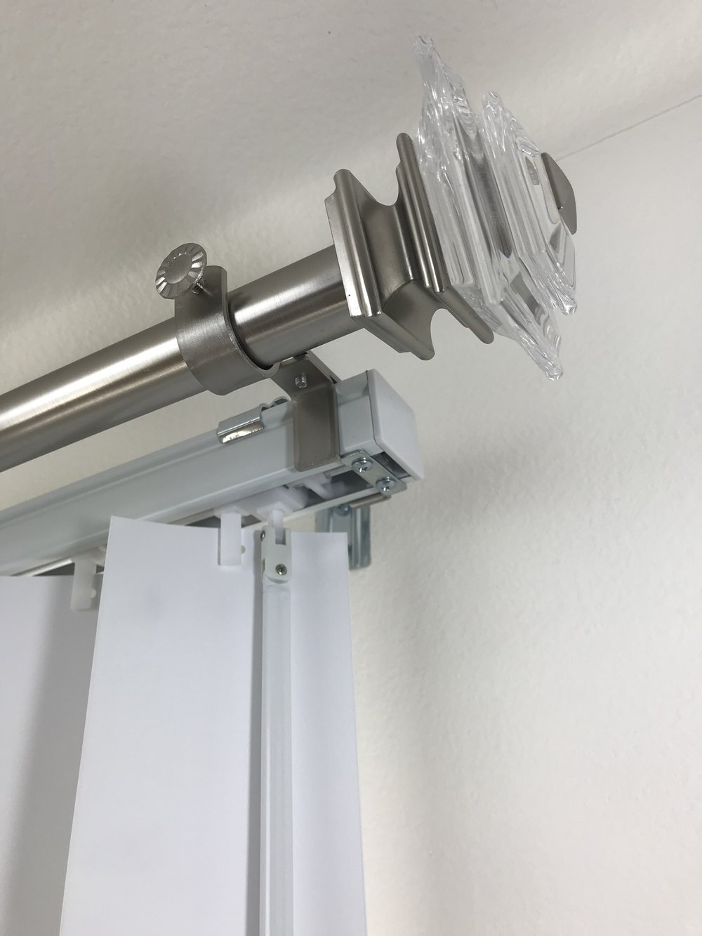 No Drill Brackets - Hang curtains over blinds, sliding glass door ...