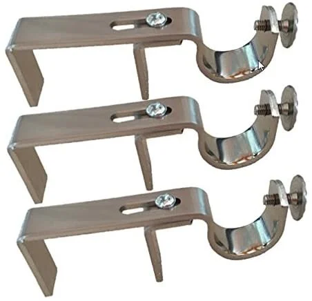 No Drill Brackets - Hang curtains over blinds, sliding glass door ...