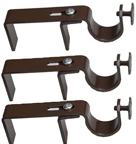No Drill Brackets - Hang curtains over blinds, sliding glass door ...