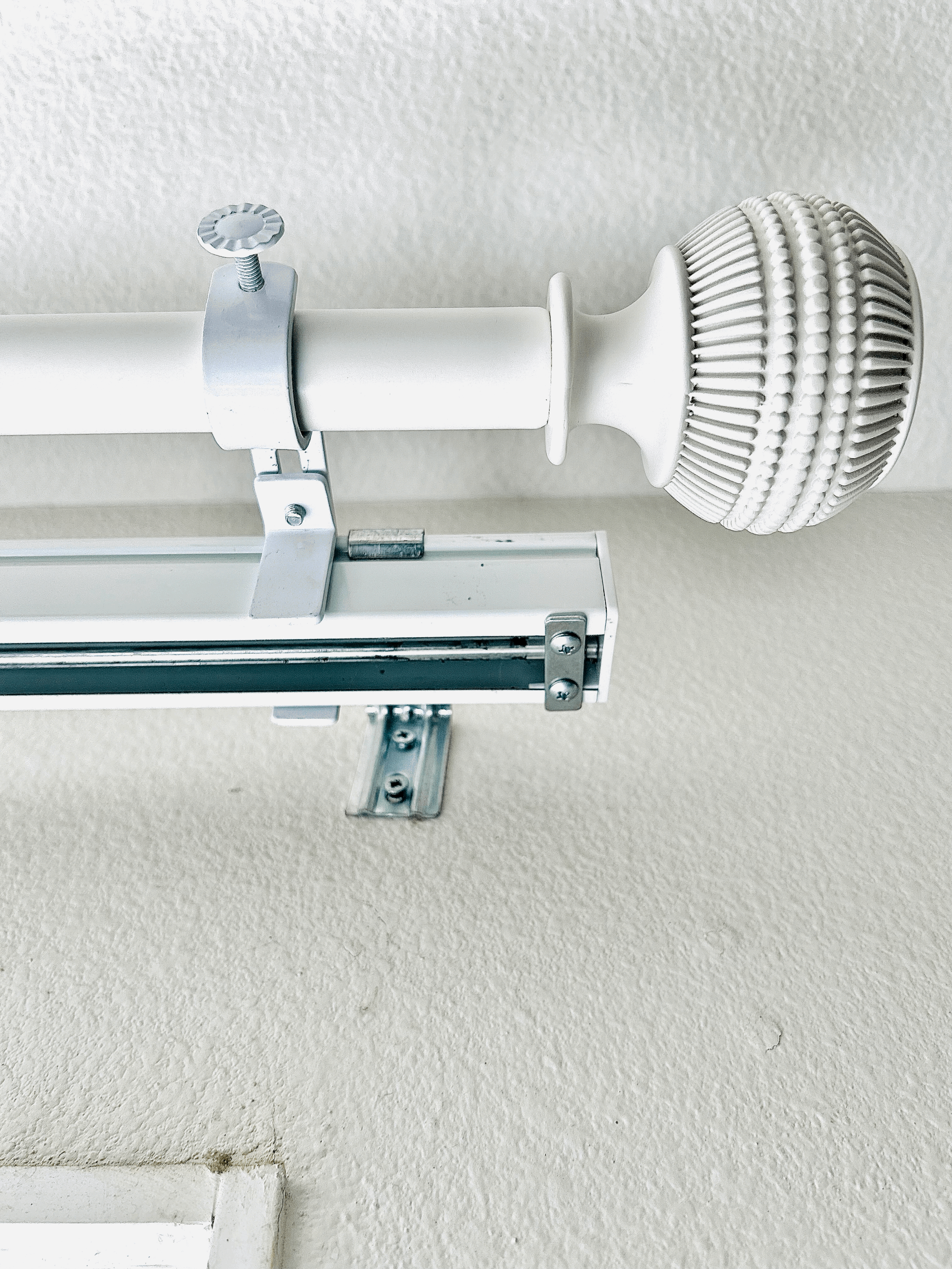 No Drill Brackets - Hang curtains over blinds, sliding glass door ...