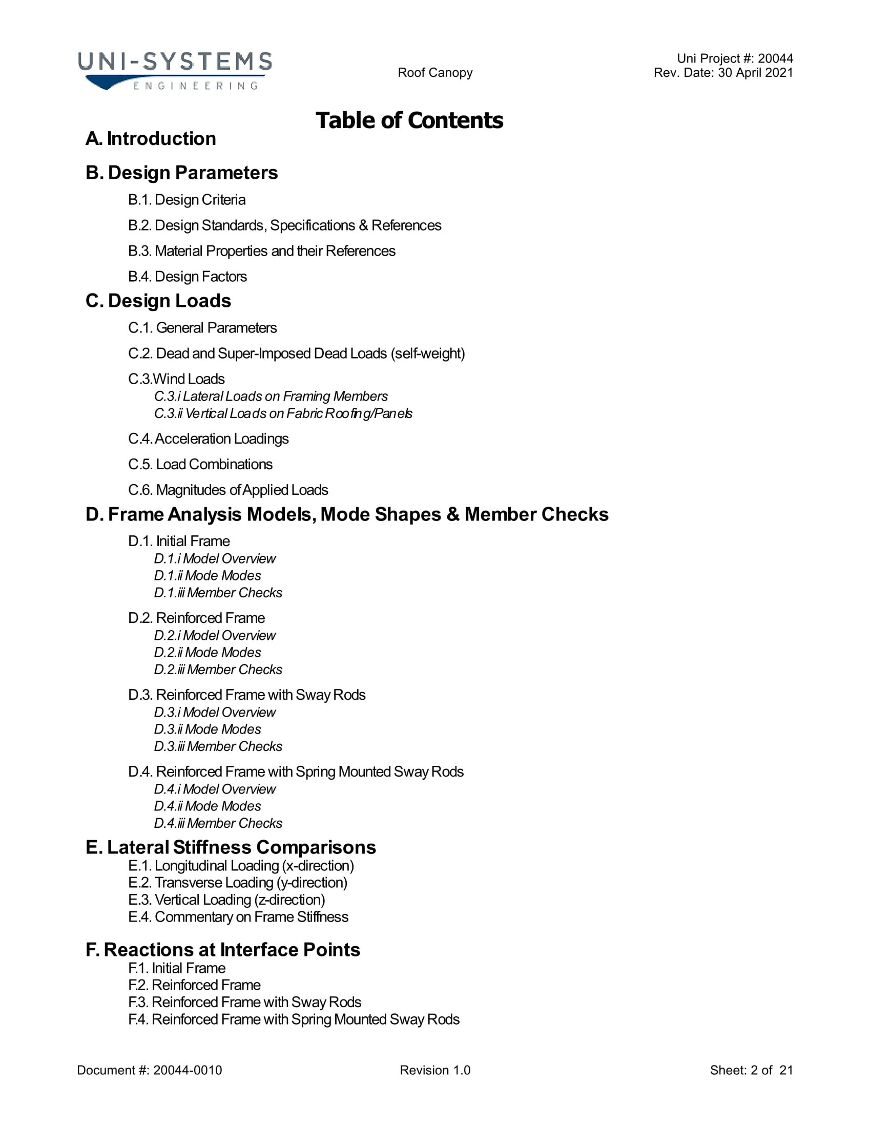 Solar Roof Frame / FEA Report — Atlantic Marine Electric
