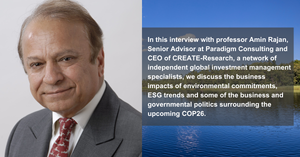 An interview with professor Amin Rajan about the upcoming COP26 ...