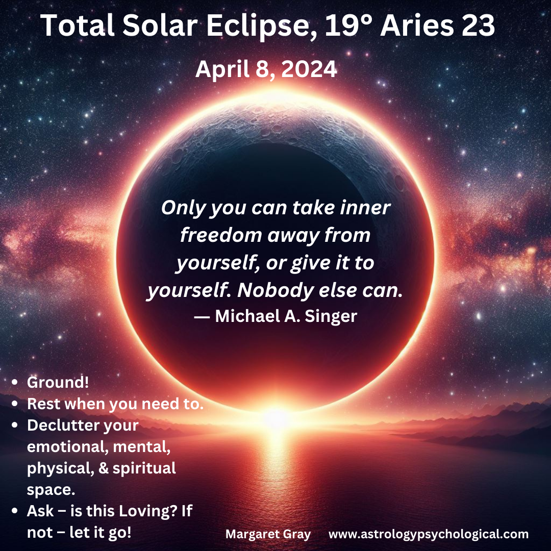 Navigating the Total Solar Eclipse on April 8, at 19° Aries 23 – exact ...