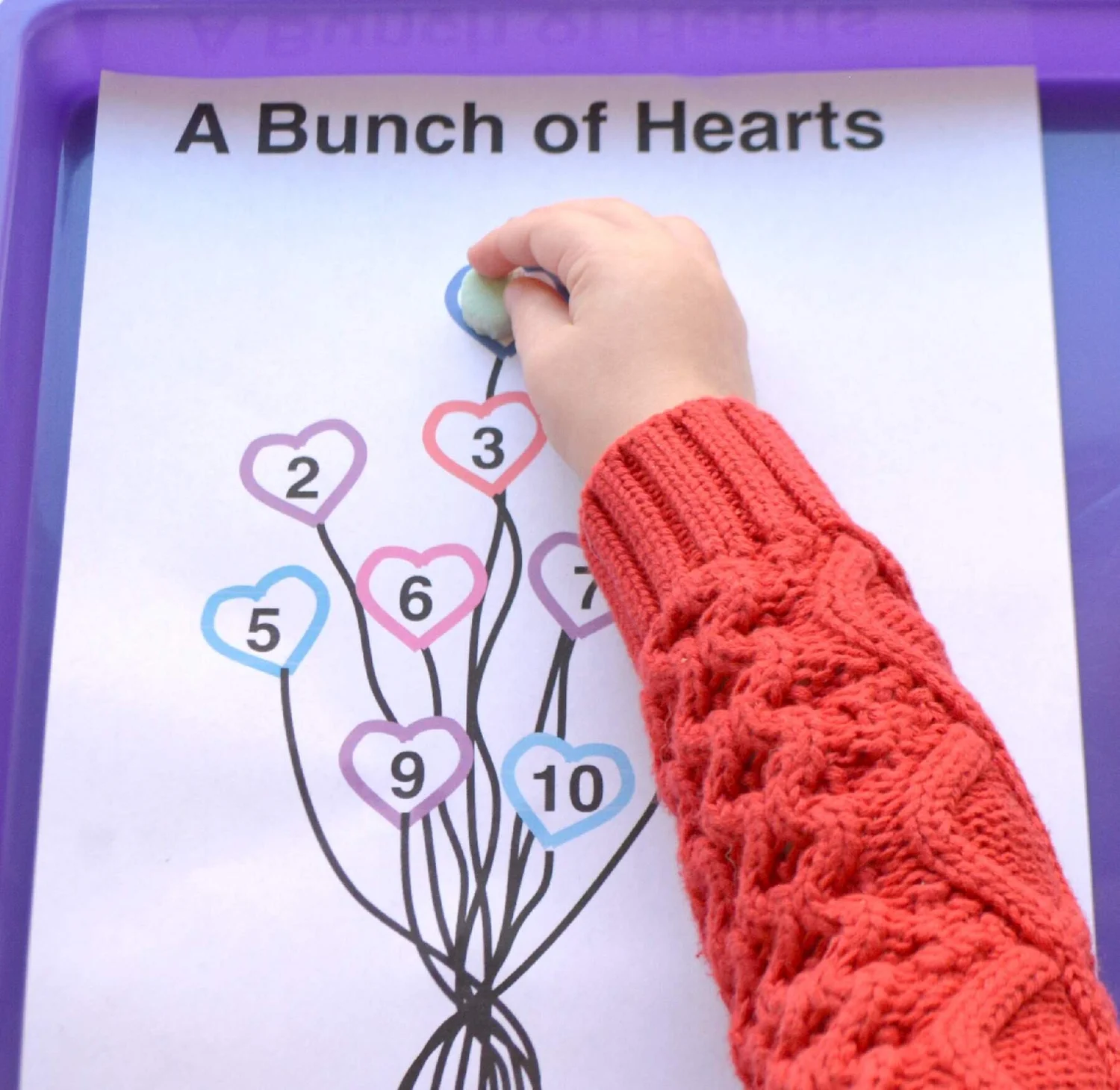 Counting with Hearts Printables — Learning Here and There