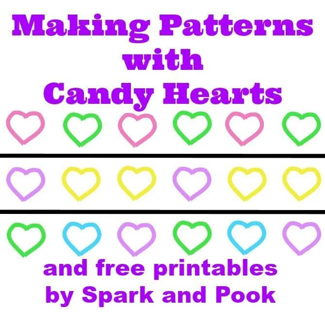 Making Patterns with Candy Hearts and Free Printables — Learning Here ...