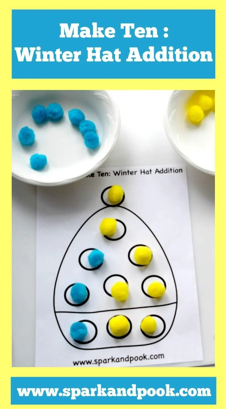 Make Ten: Winter Hat Addition — Learning Here and There
