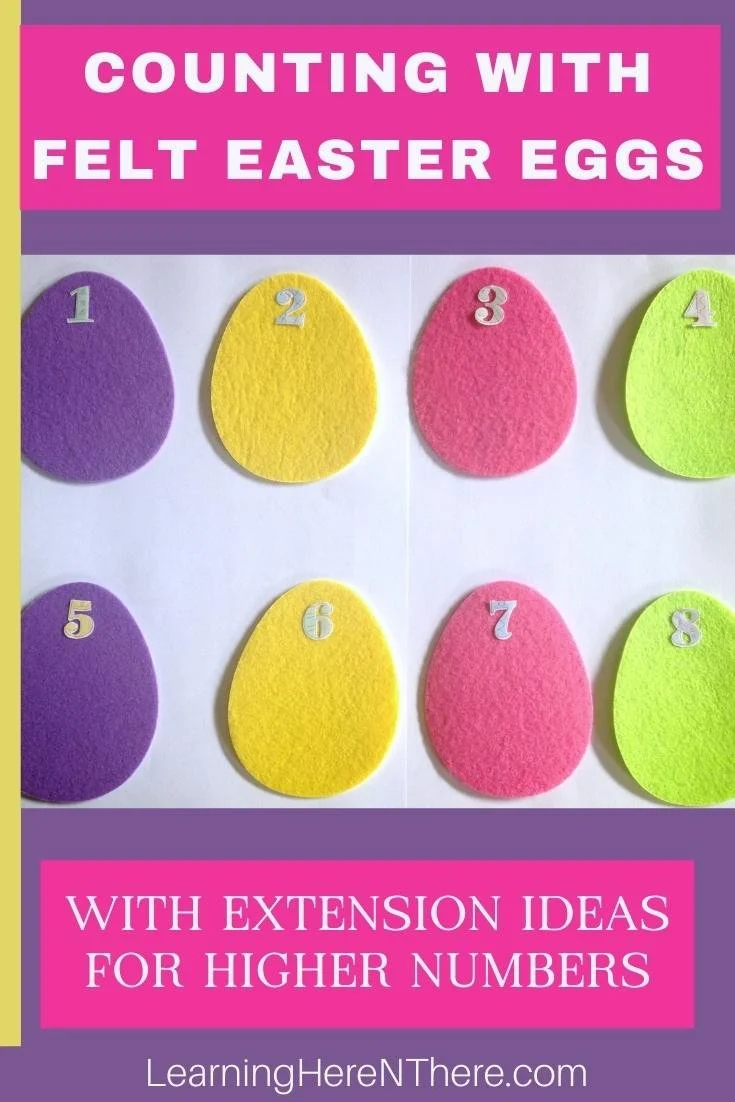 Counting with Felt Easter Eggs — Learning Here and There