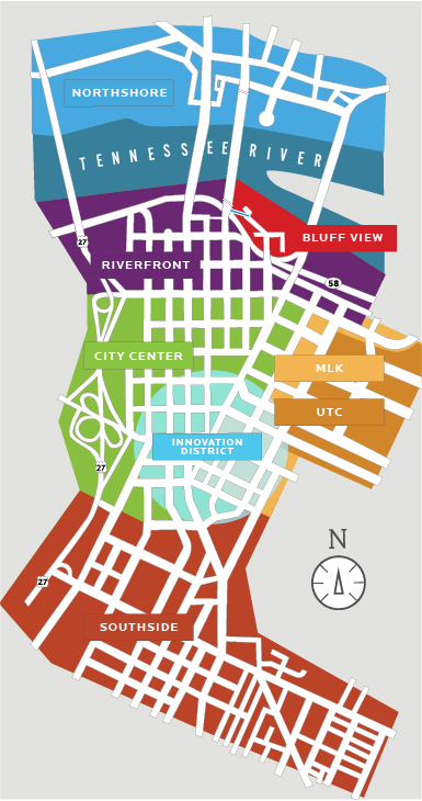 Chattanooga Tn District Maps Park Perspective Series: Unveiling The