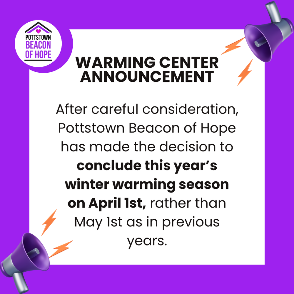 Warming Center — Pottstown Beacon of Hope