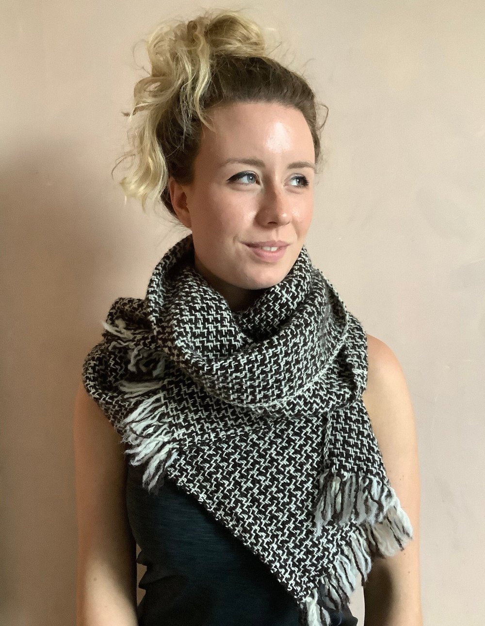 100% Pure British Wool Welsh Black and Jacob Shepherds Check Shawl ...