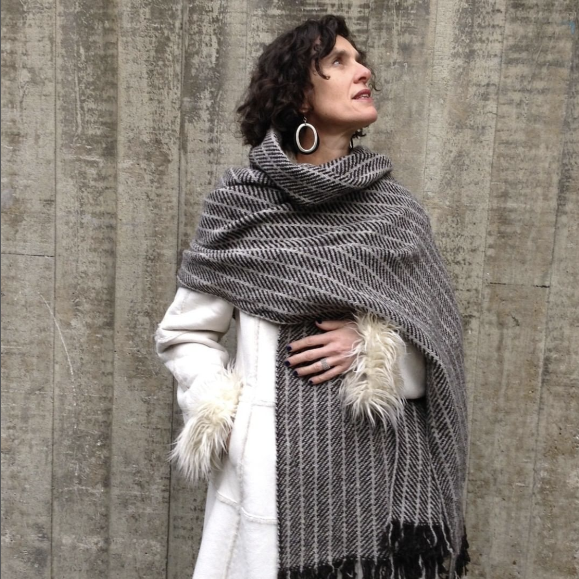100% Pure British Wool Welsh Black and Jacob Shepherds Check Shawl ...