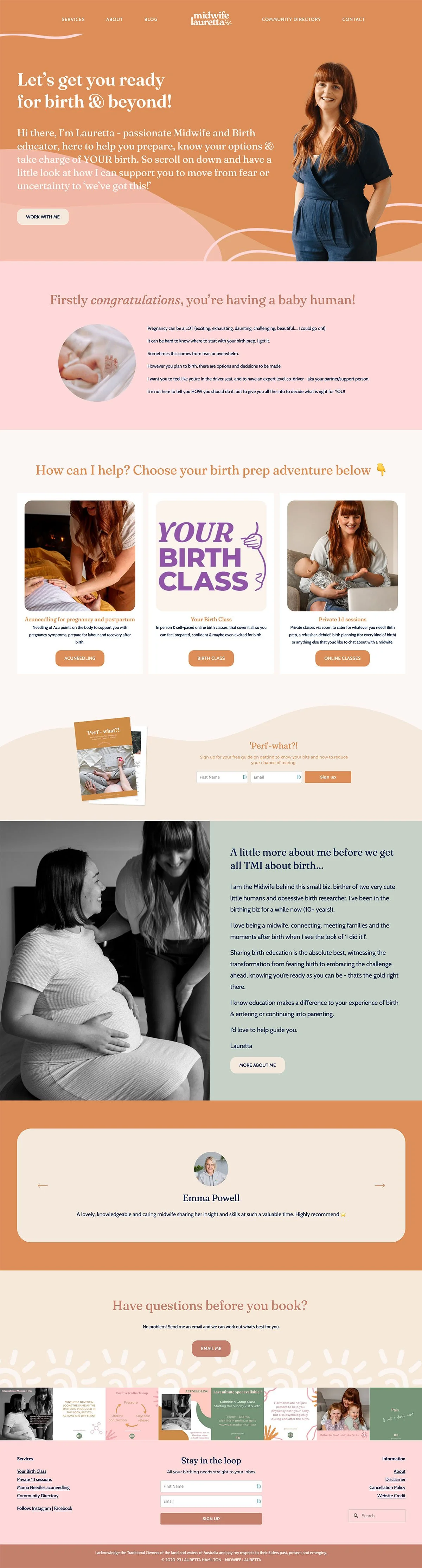 Elevating women's health with a Squarespace website refresh for a birth ...
