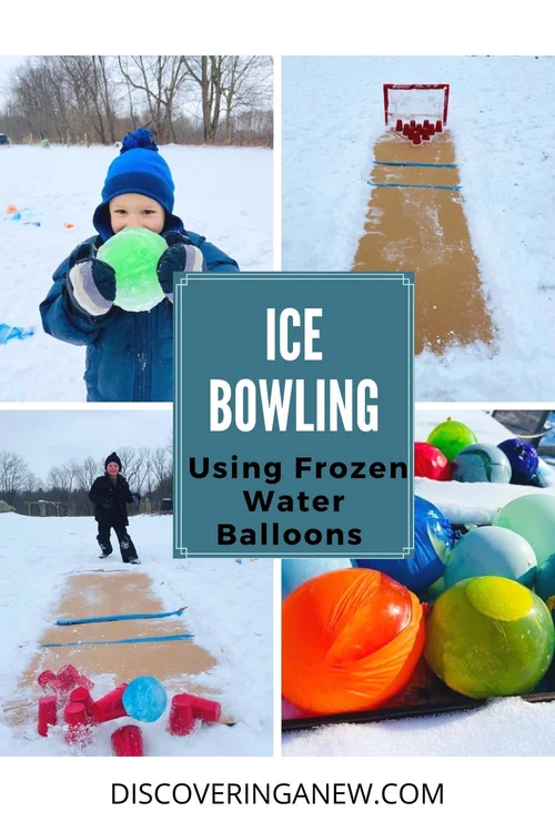 Frozen Balloon Ice Bowling: Winter Activities for Kids — discovering anew