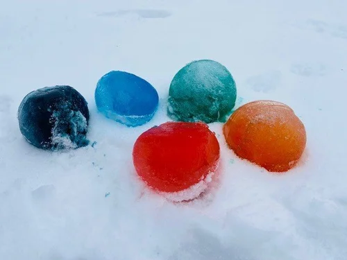 Frozen Balloon Ice Bowling: Winter Activities for Kids — discovering anew