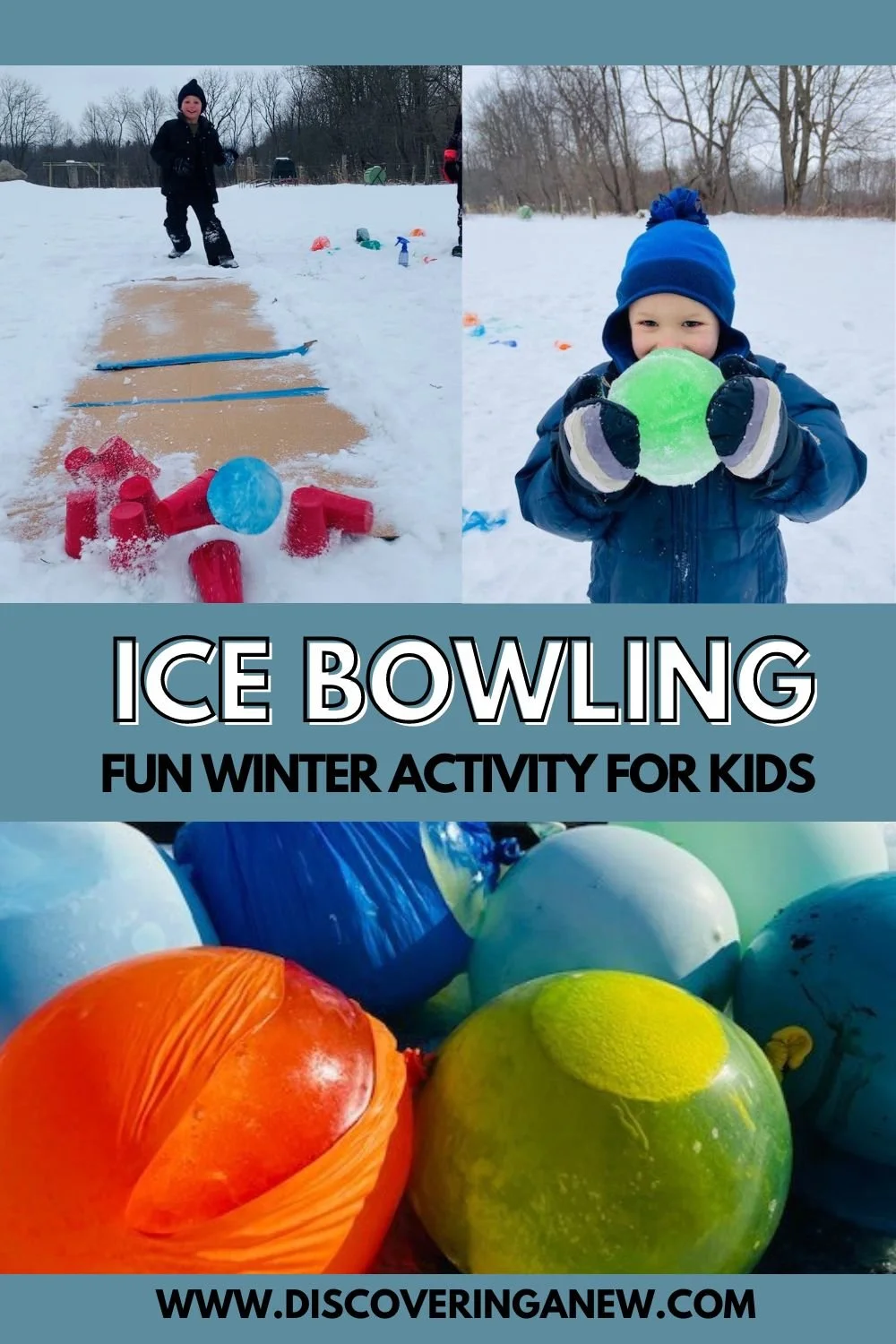 Frozen Balloon Ice Bowling: Winter Activities for Kids — discovering anew