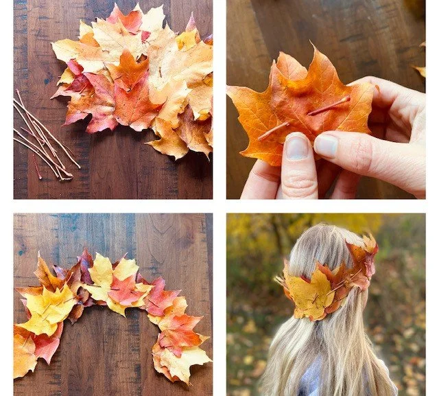 DIY Fall Leaf Crown: A Simple Autumn Craft for Kids — discovering anew
