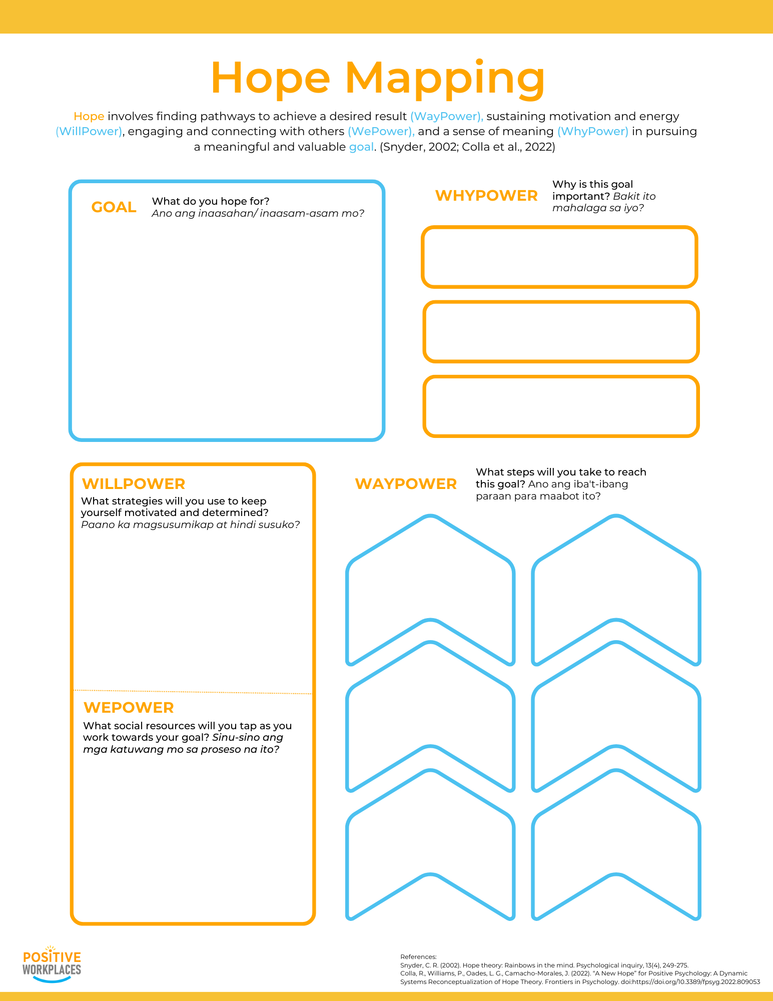 Worksheets — Positive Workplaces
