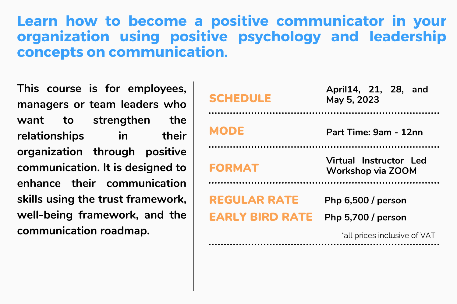 Positive Communications Course — Positive Workplaces