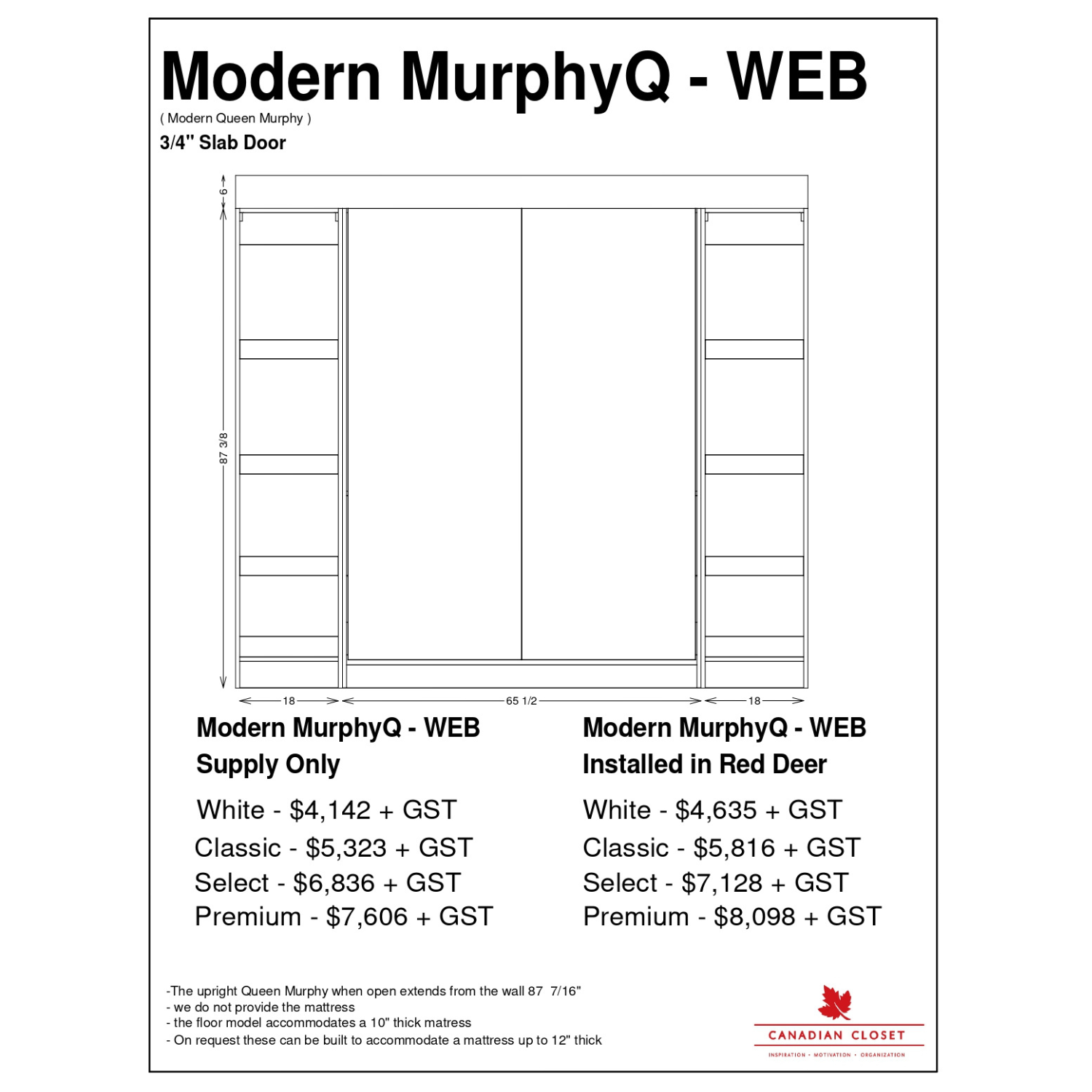 Murphy Beds — Canadian Closet - Red Deer Alberta