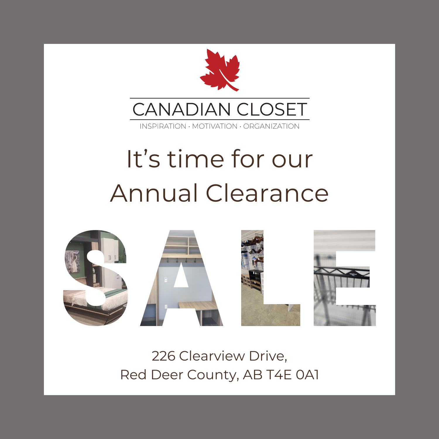 Canadian Closet - Red Deer Alberta