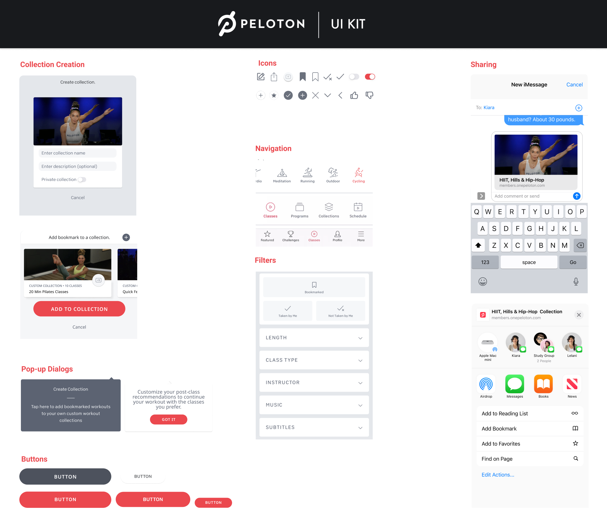 Peloton App Features — Exia Burns | Product Designer
