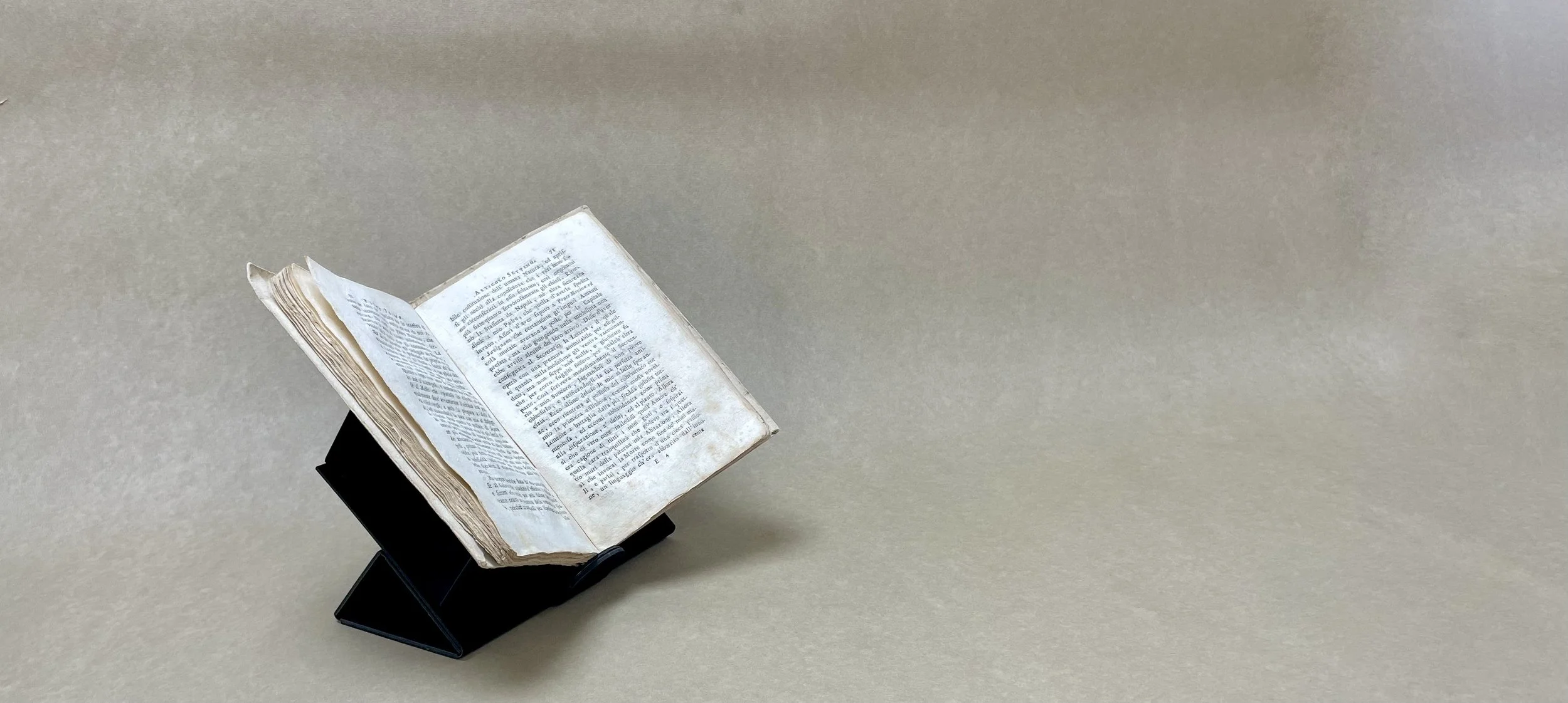 STILT Book Cradles, exhibition and display solutions for rare books.