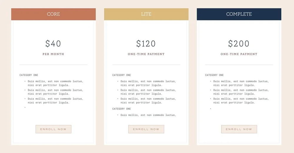 How to Add a Pricing Table in Squarespace (4 Easy Ways)