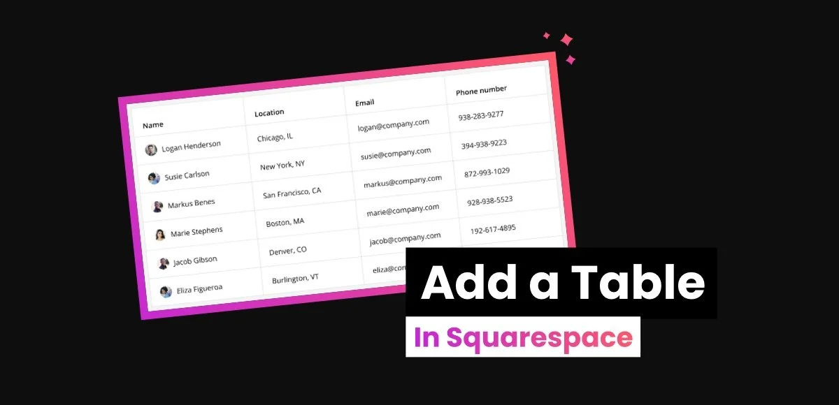 Creating a Table in Squarespace: The Ridiculously Easy Guide