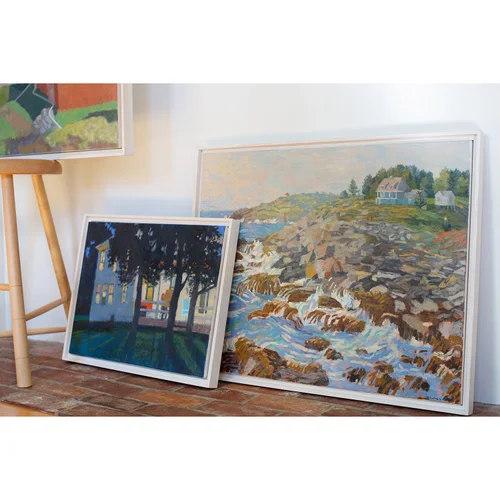Monhegan Red House Painting by Andras Bality — The Willard Gallery