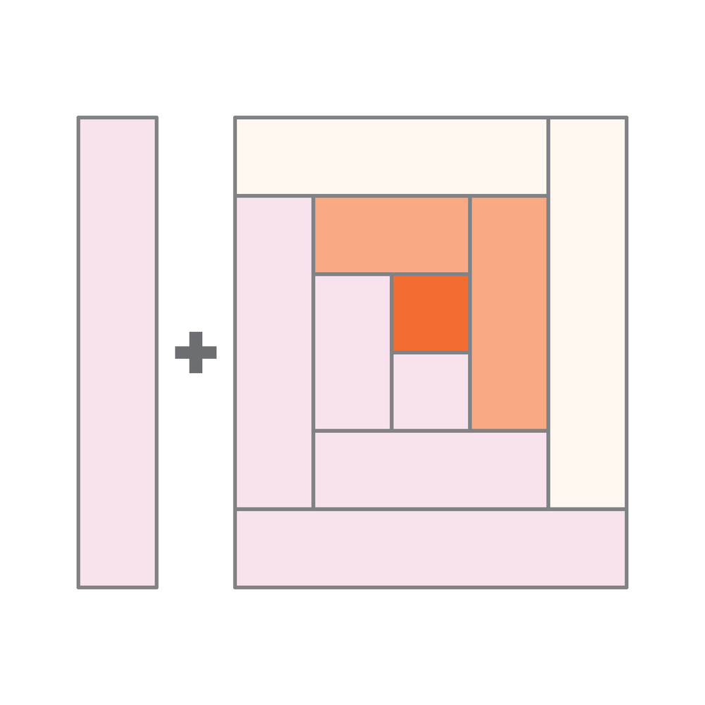Step-by-Step Guide: Modern Mix Log Cabin Quilt Block — Broadcloth Studio
