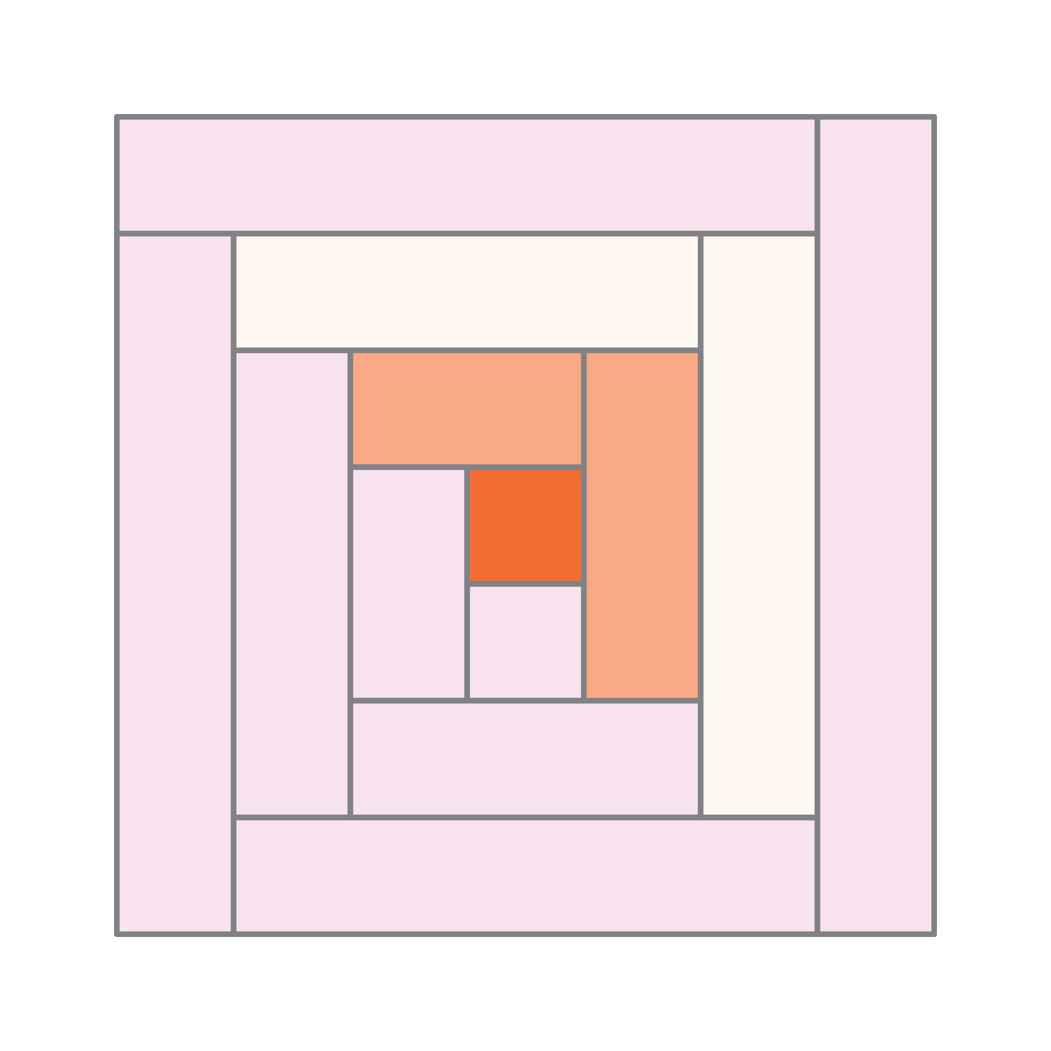 Step-by-Step Guide: Modern Mix Log Cabin Quilt Block — Broadcloth Studio