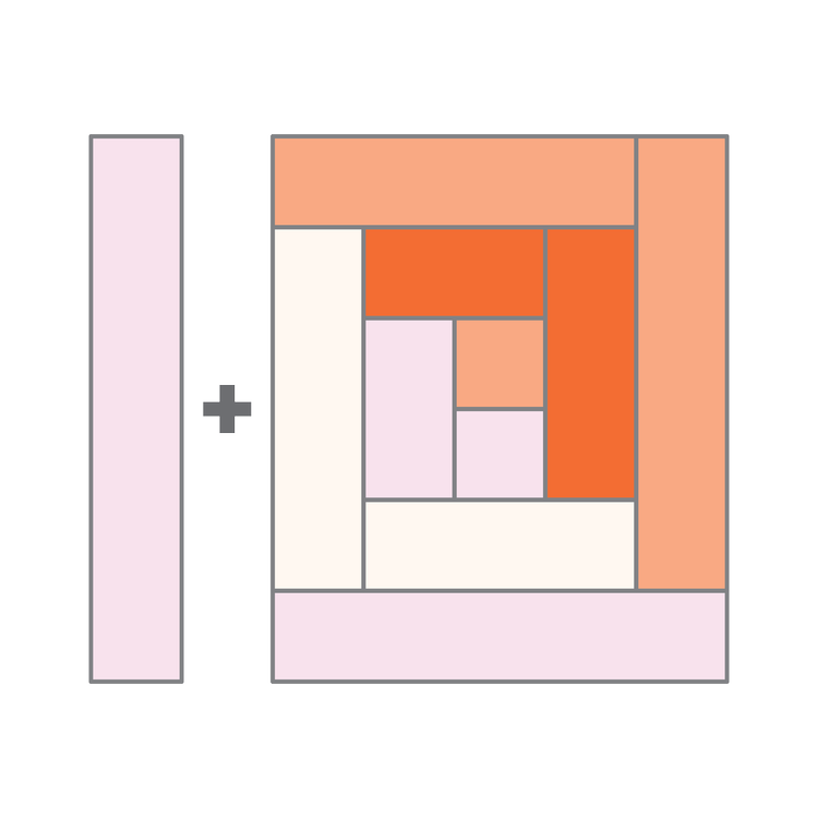 Classic 4-Color Log Cabin Quilt Block Tutorial — Broadcloth Studio