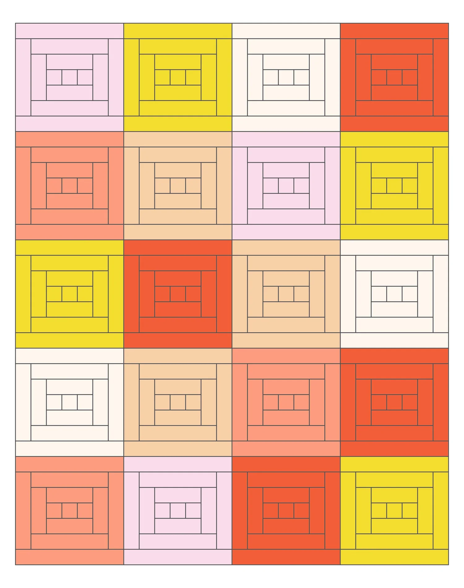 Step-by-Step Guide: Colorblock Courthouse Steps Quilt — Broadcloth Studio