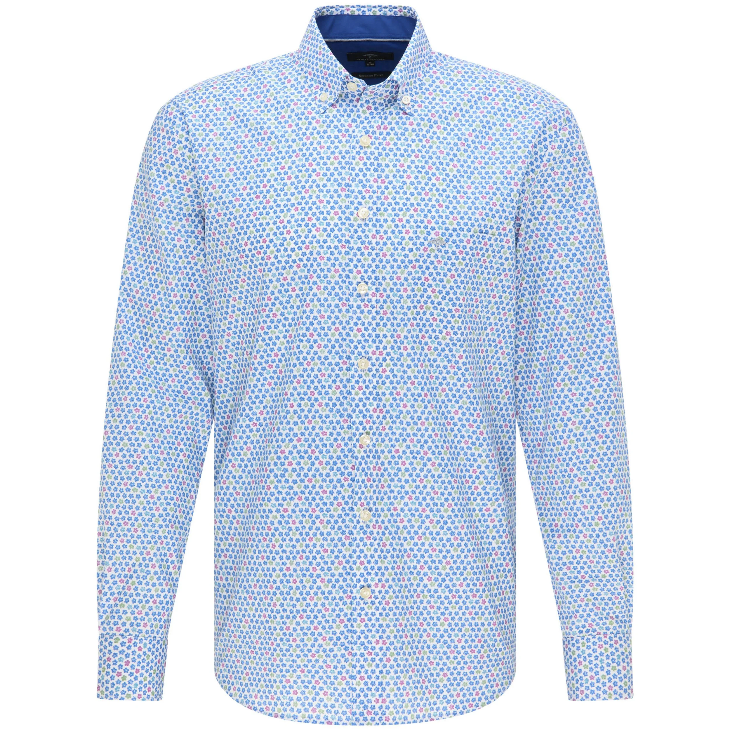 Fynch Hatton Linen Shirt - 1122-6040 6040 - Blue Stripe — JETHWA CLOTHING