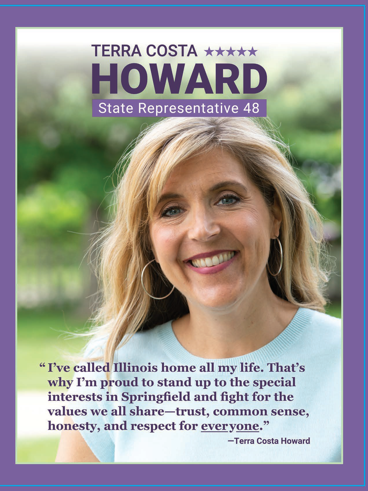 Terra Costa Howard for State Rep., Democratic Party of IL — Leslie ...