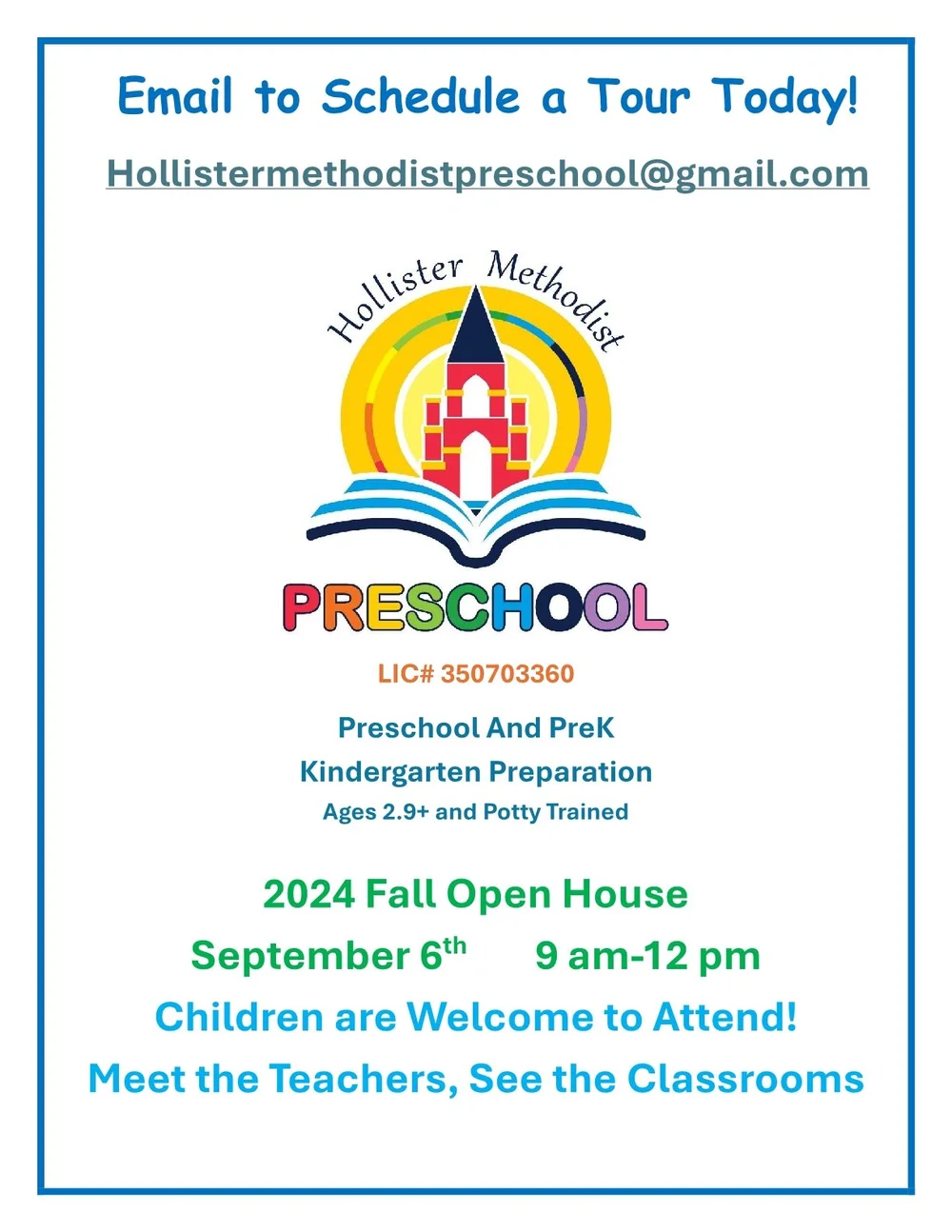 Hollister Methodist Preschool — Hollister United Methodist Church ...