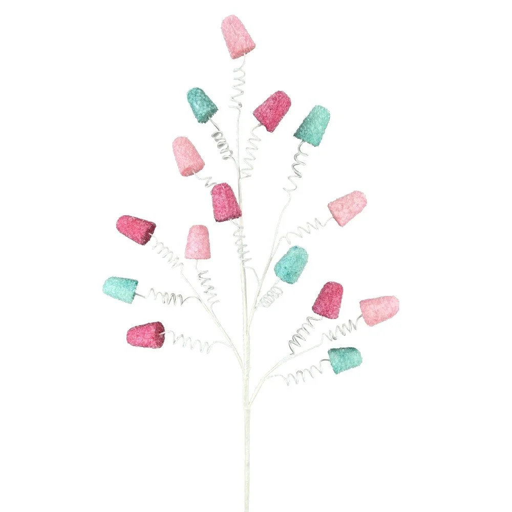 Chenille Sprinkle Lollipop Spray, 22" — Holiday Whimsy