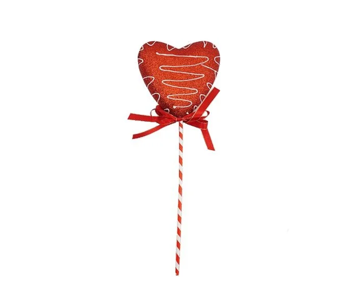 Bling Heart Lock and Key Spray: Red, 20" — Holiday Whimsy