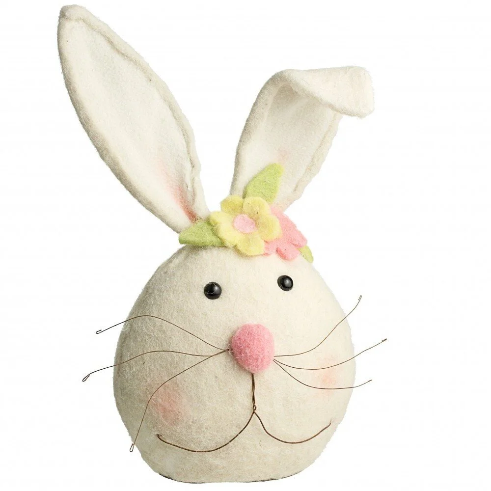 Flocked Styro Bunny Peep, 6.25" — Holiday Whimsy