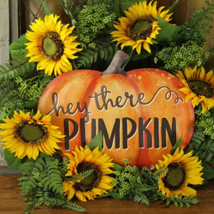 Hey There Pumpkin Sign Sign 12 MD0762 Collage Materials Visual Arts ...